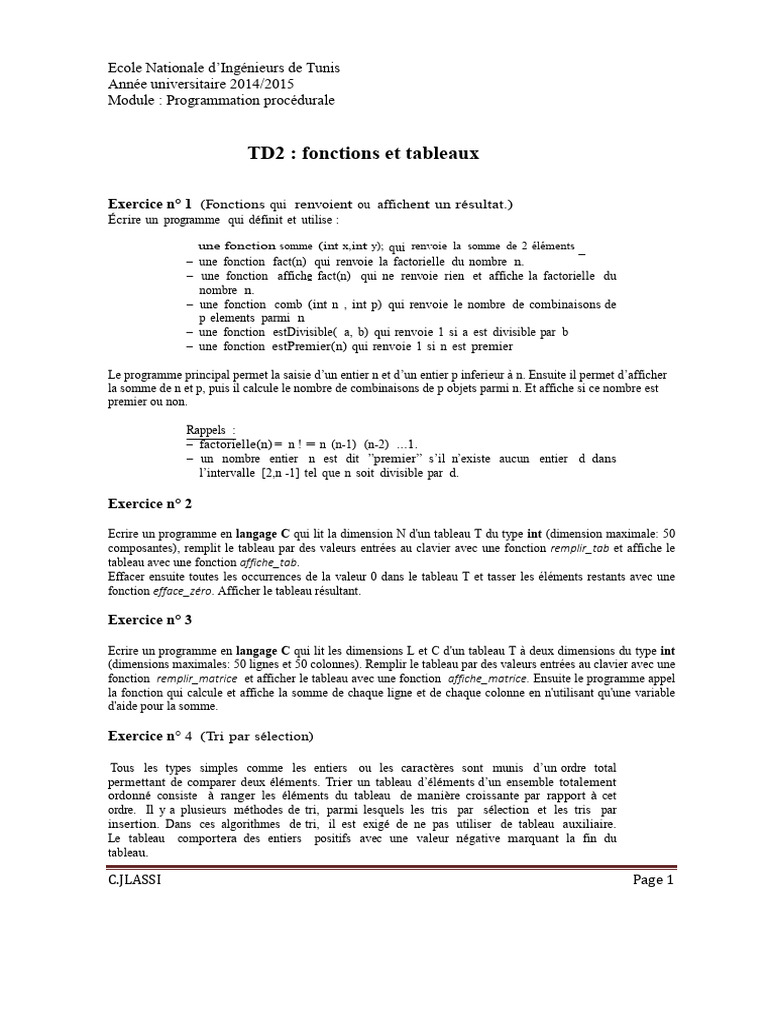 TD 2 | PDF