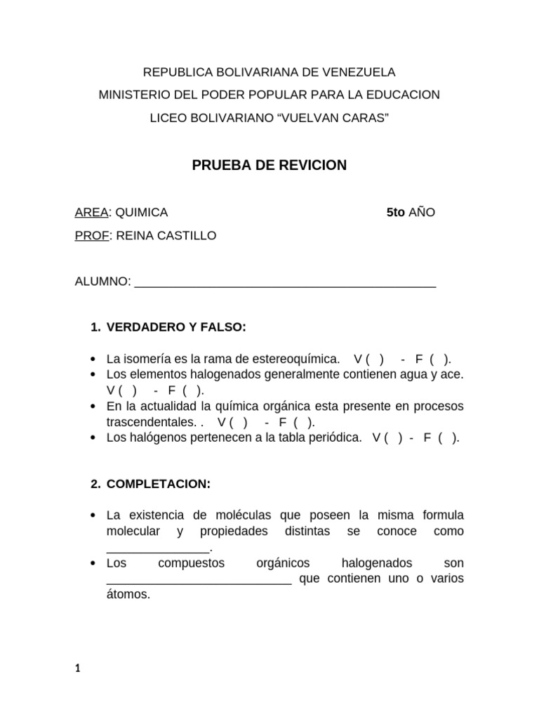 Modelo de Examen | PDF