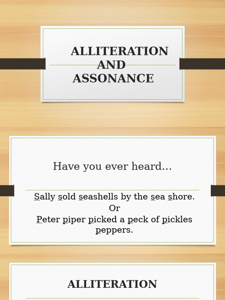 Alliteration and assonance | PDF
