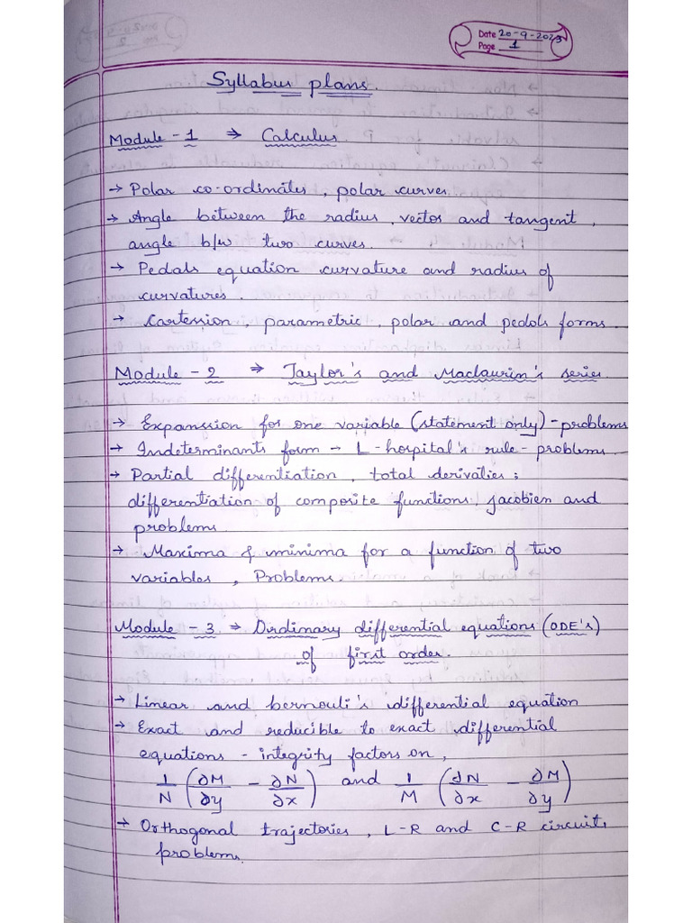 Mathematics Notes | PDF