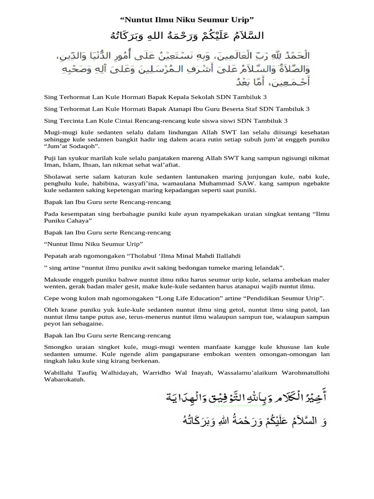 Pidato Jawa Serang | PDF