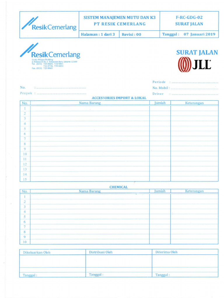 Surat Jalan - Logo Kanan | PDF