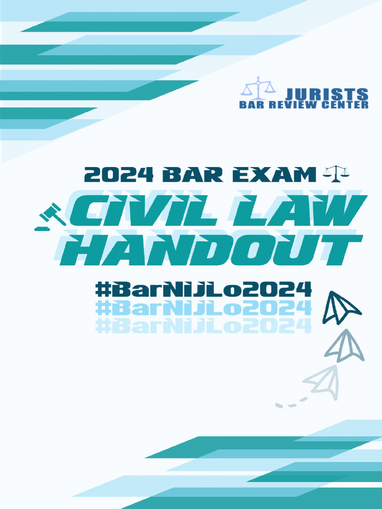 2024 Jurists Civil Law Handout | PDF
