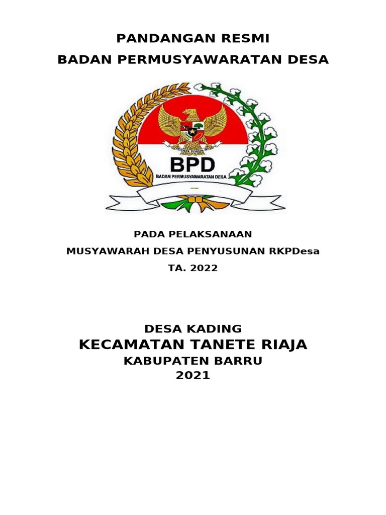 Pandangan Resmi BPD | PDF