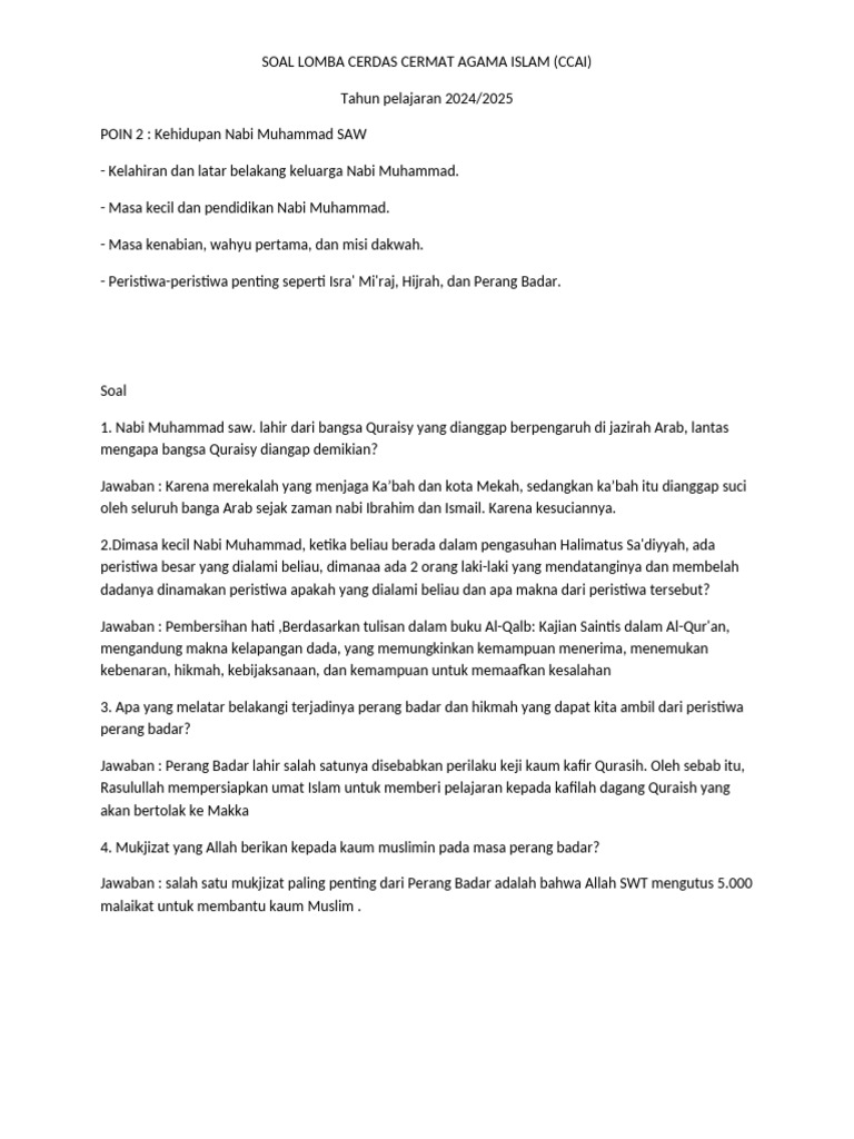 SoaL CCAI Poin2 | PDF | Viajes | Historia