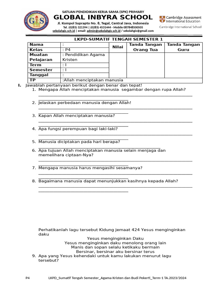 LKPD1 Summatif P4 | PDF