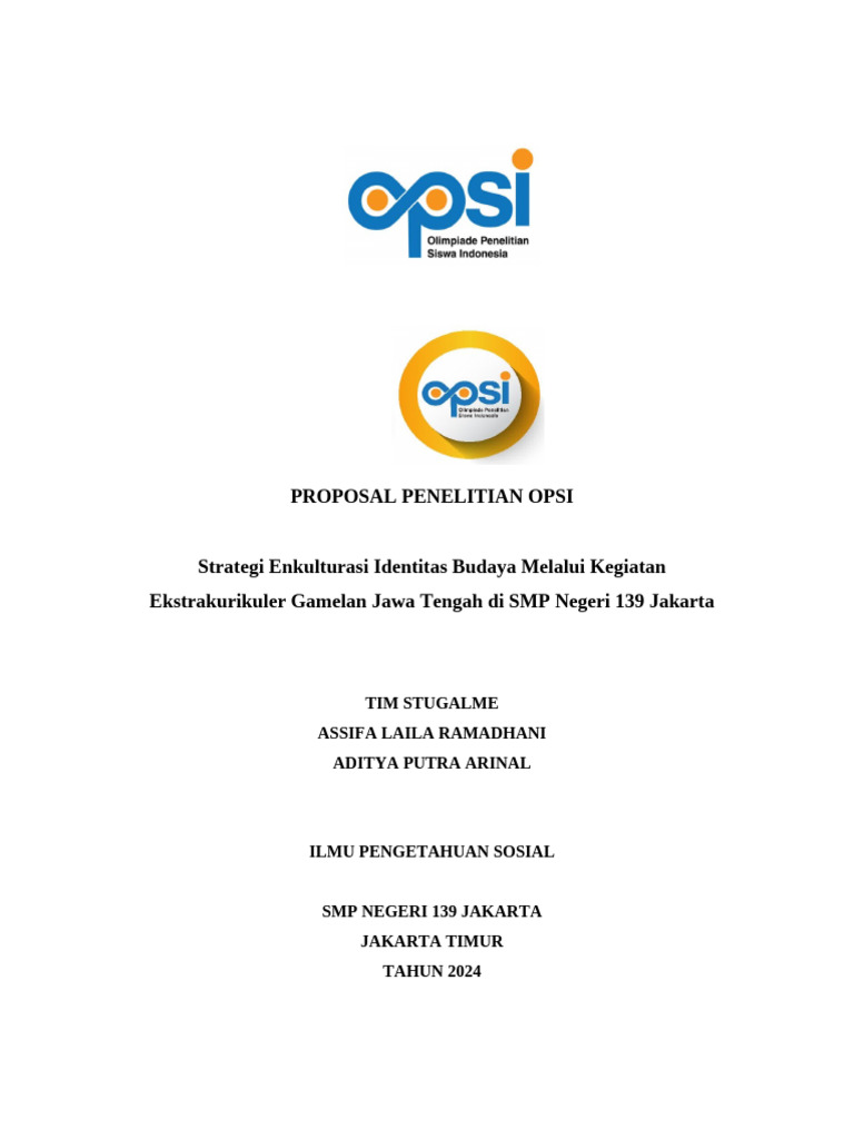 Penelitian Opsi Gamelan 2024 | PDF
