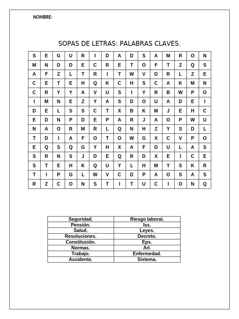 SOPAS DE LETRAS | PDF