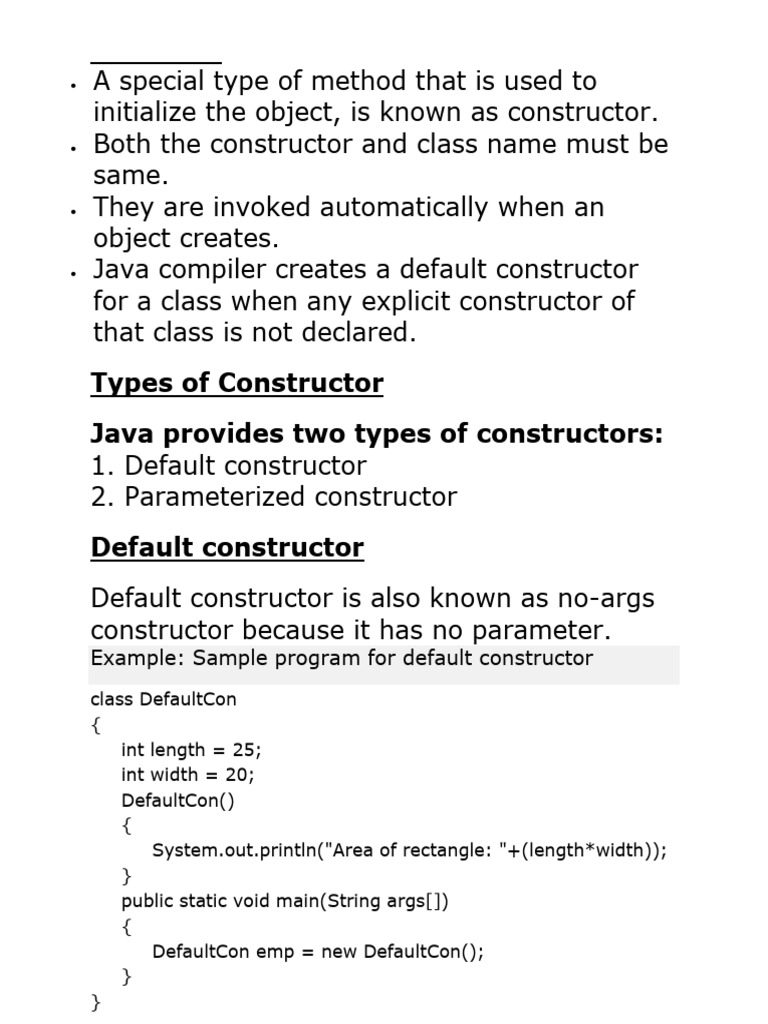 Java Constructor | PDF