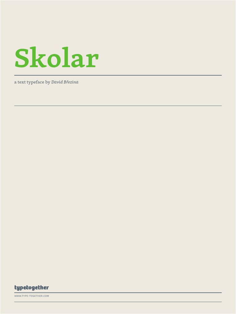 Skolar TypeTogether | PDF