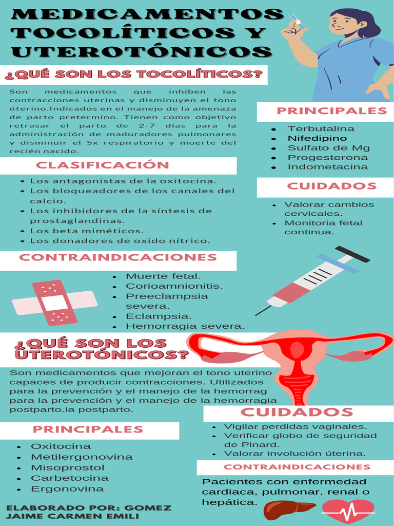 Tocolíticos y Uterotónicos-Gómez Jaime Carmen Emili | PDF