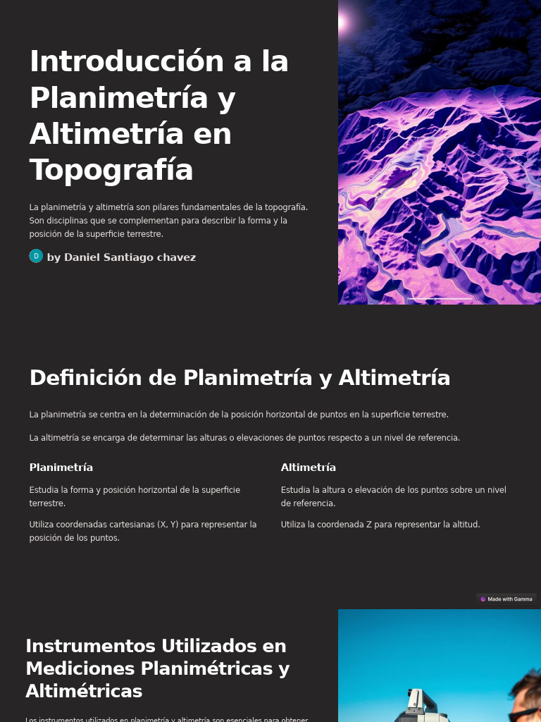 Introduccion A La Planimetria y Altimetria en Topografia | PDF
