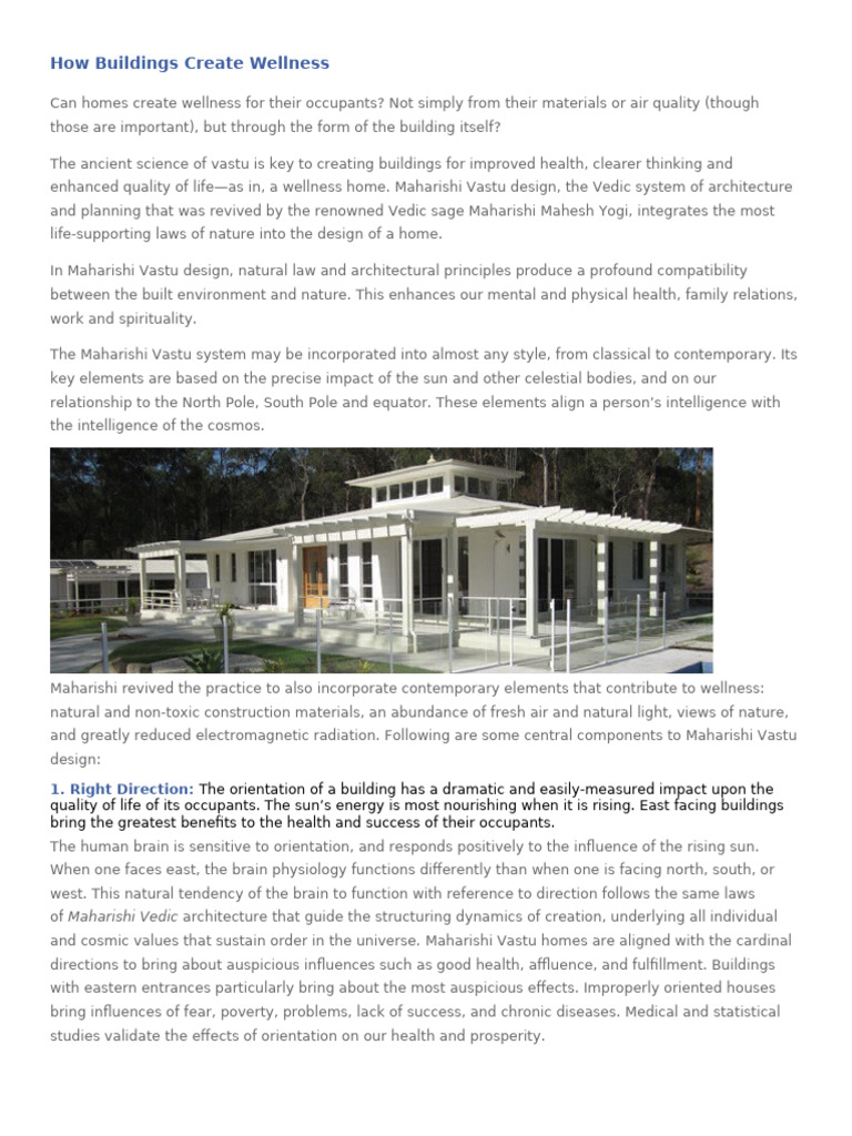 How Buildings Create Wellness | PDF
