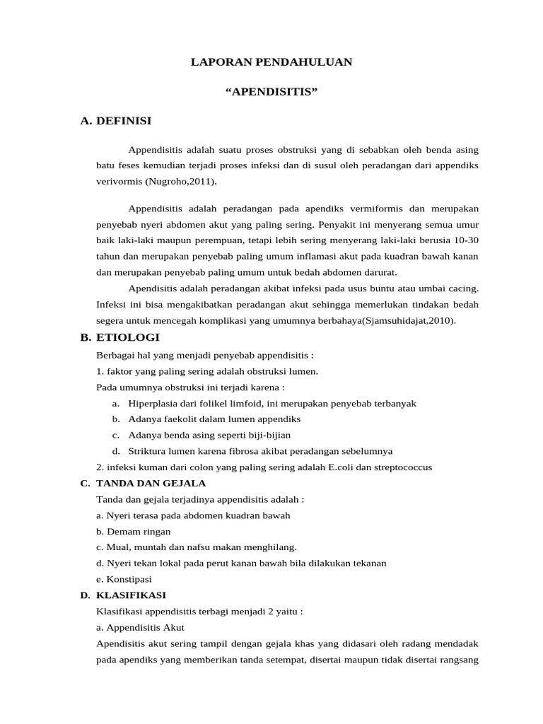 LP Apendisitis | PDF