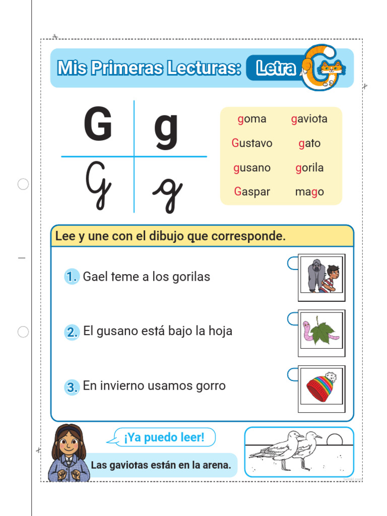 CL L 1718644669 Mis Primeras Lecturas Letra G Ga Go Gu Ver 2 | PDF