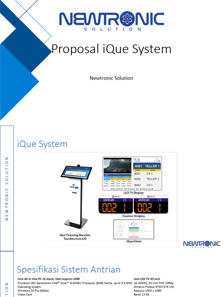 Proposal IQue Ultimate Touchscreen (AIO PC) | PDF