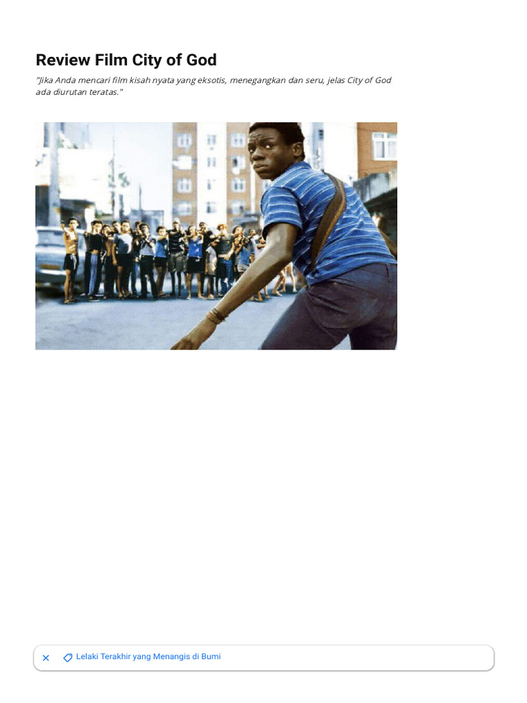 Review Film City of God | PDF