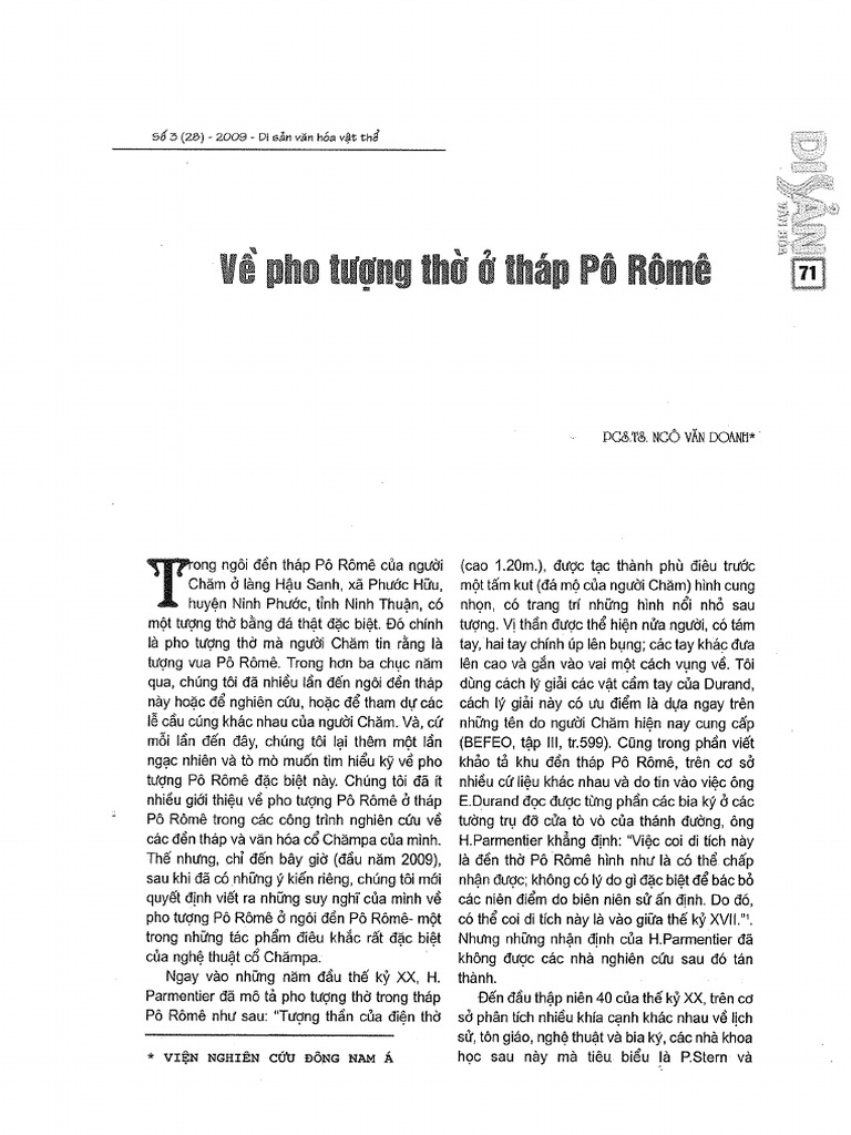 2815 - Ve Pho Tuong Tho o Thap Po Rome | PDF