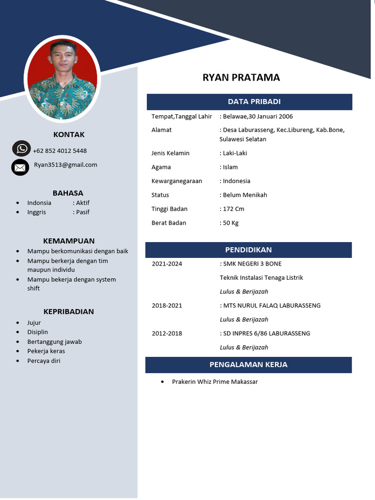CV Ryan Pratama | PDF