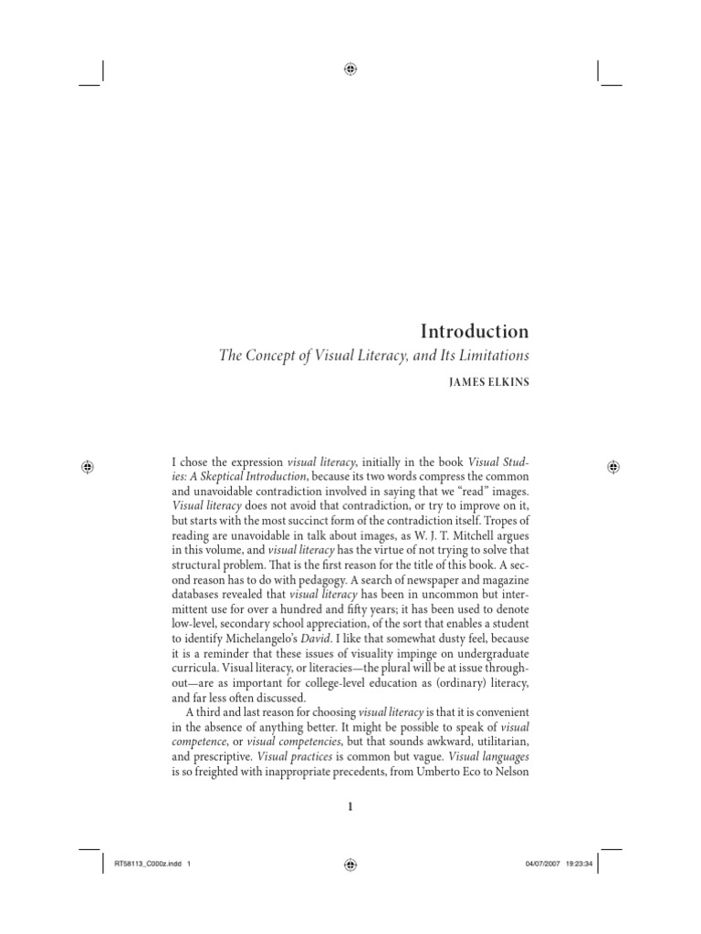 Visual Literacy Introduction | PDF