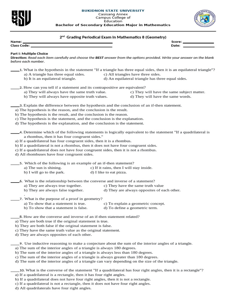 Grade-8-Exam-Flores-copy-2 | PDF