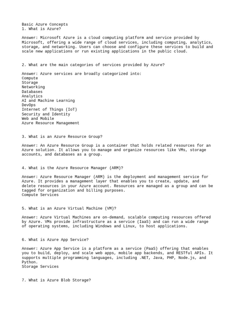 Basic Azure Concepts | PDF