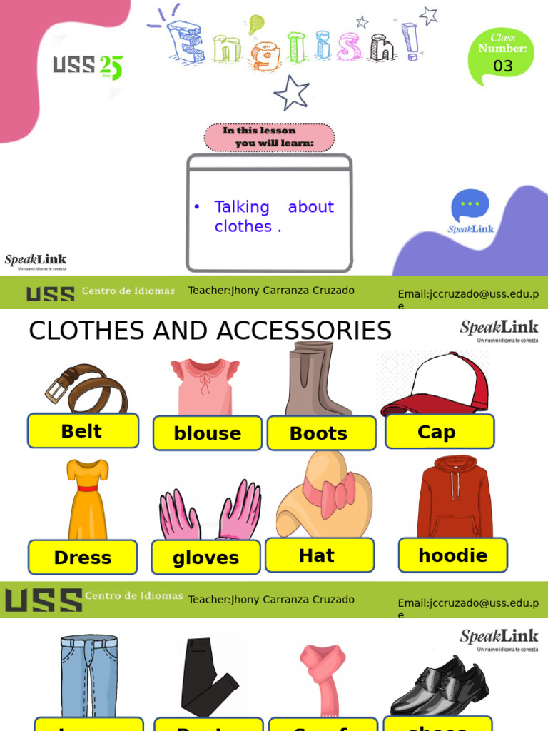 Lesson 03 Clothes | PDF