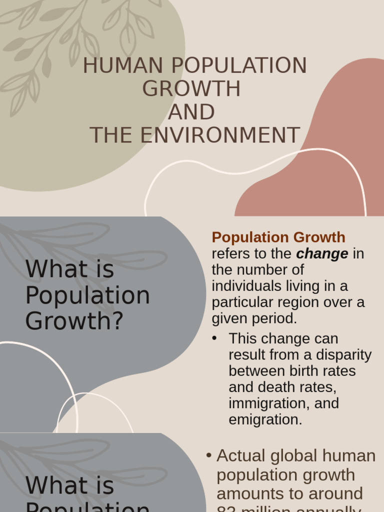HUMAN POPULATION GROWTH and the environment | PDF