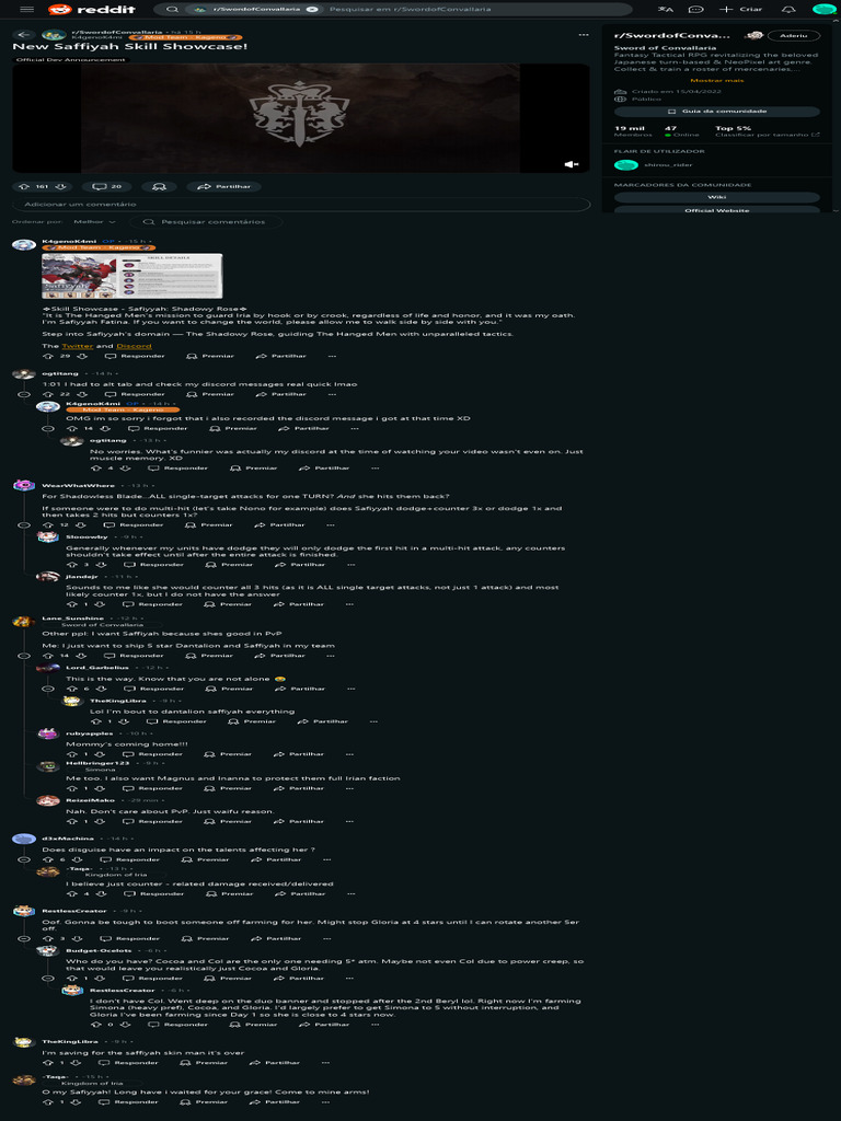 New Saffiyah Skill Showcase! - R - SwordofConvallaria | PDF