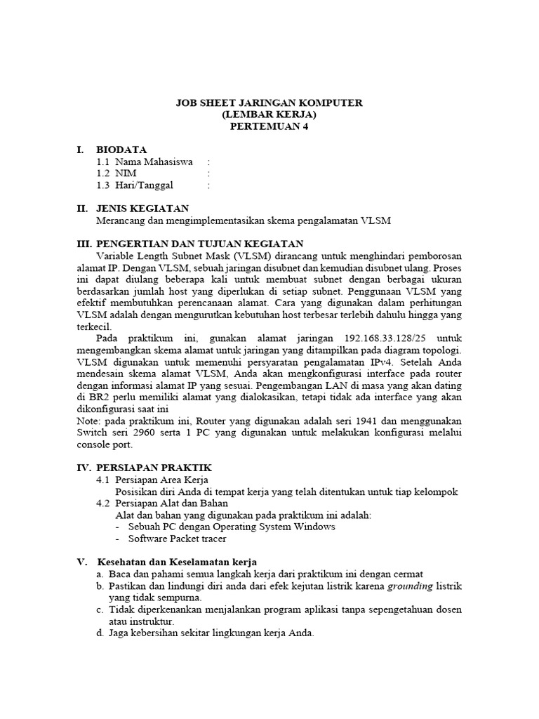 Jobsheet4 Praktek Jaringan Komputer | PDF