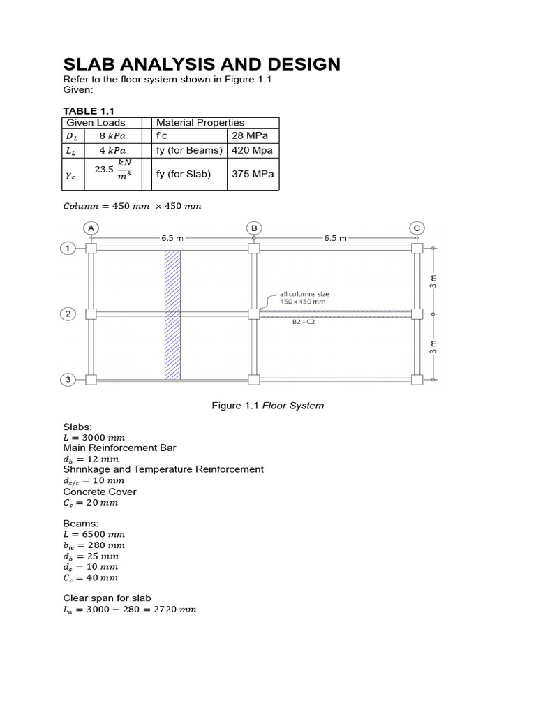 Slab analysis and design | PDF