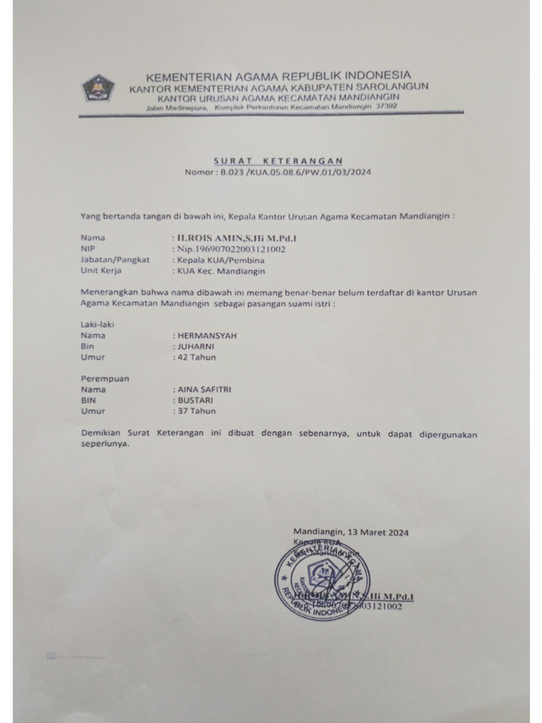 Bukti Isbat Aina | PDF