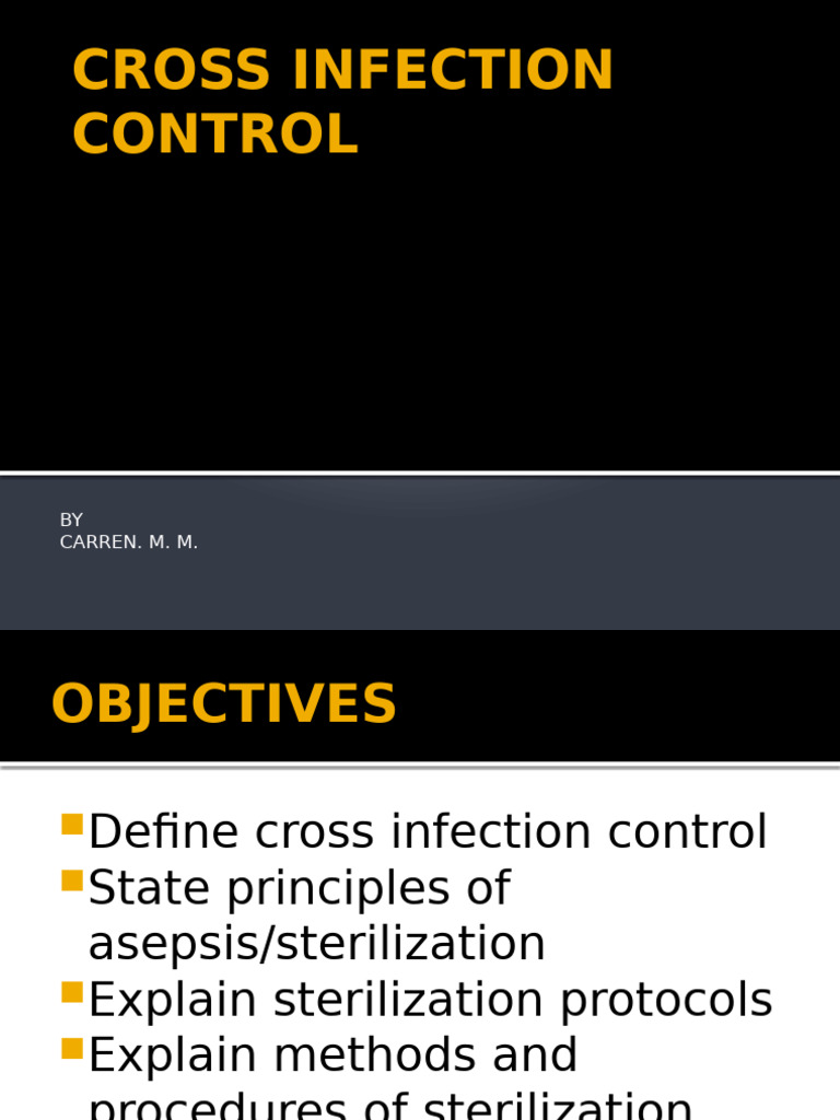 3.cross Infection Control | PDF | Sterilization (Microbiology) | Infection