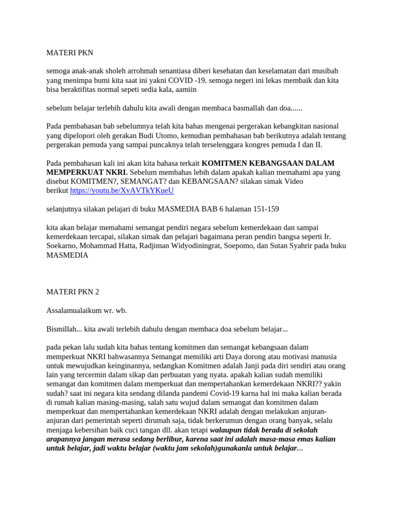 Materi PKN | PDF