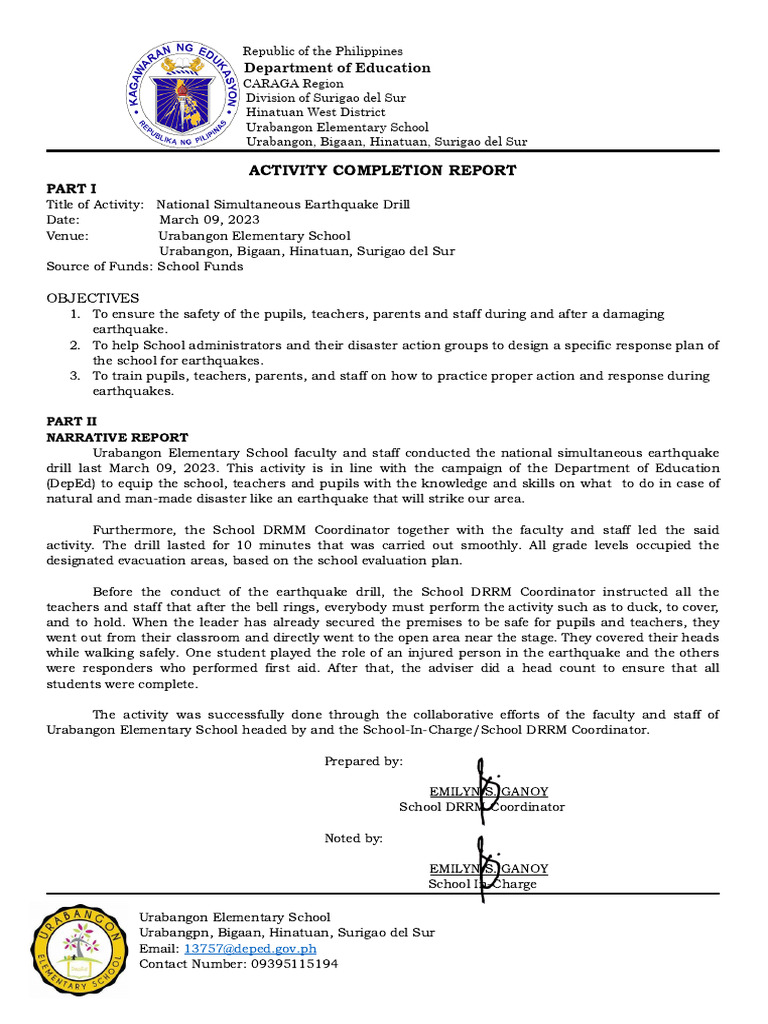 Nsed Narrative Report | PDF