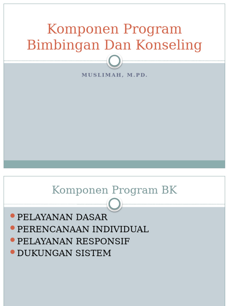 Komponen Program BK | PDF