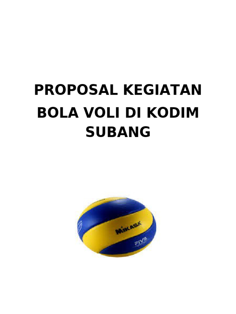 Proposal Kegiatan Bola Voli | PDF