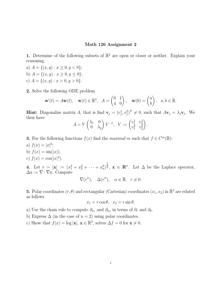 Math 126 hw2 | PDF