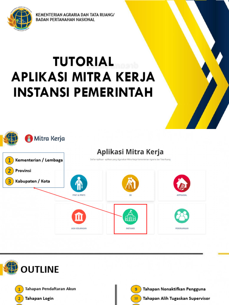 Tutorial Aplikasi Mitra - Instansi Pemerintah | PDF