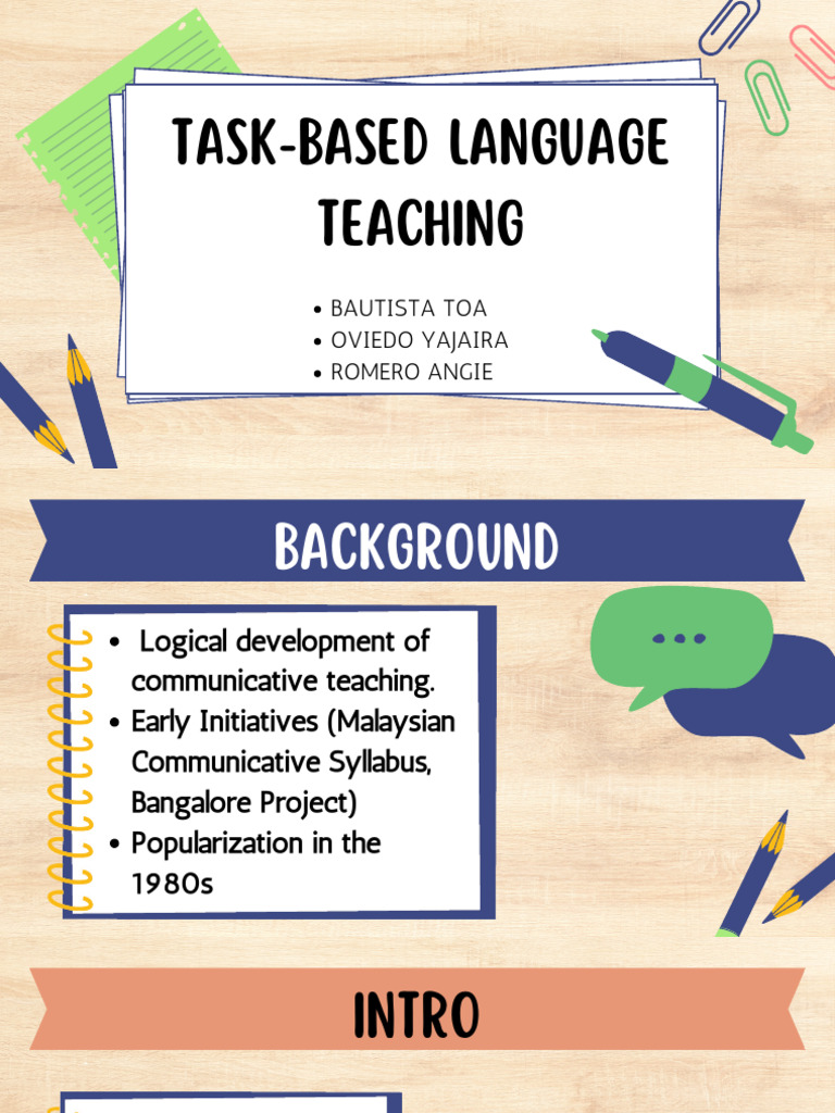 Task-based Language Teaching | PDF