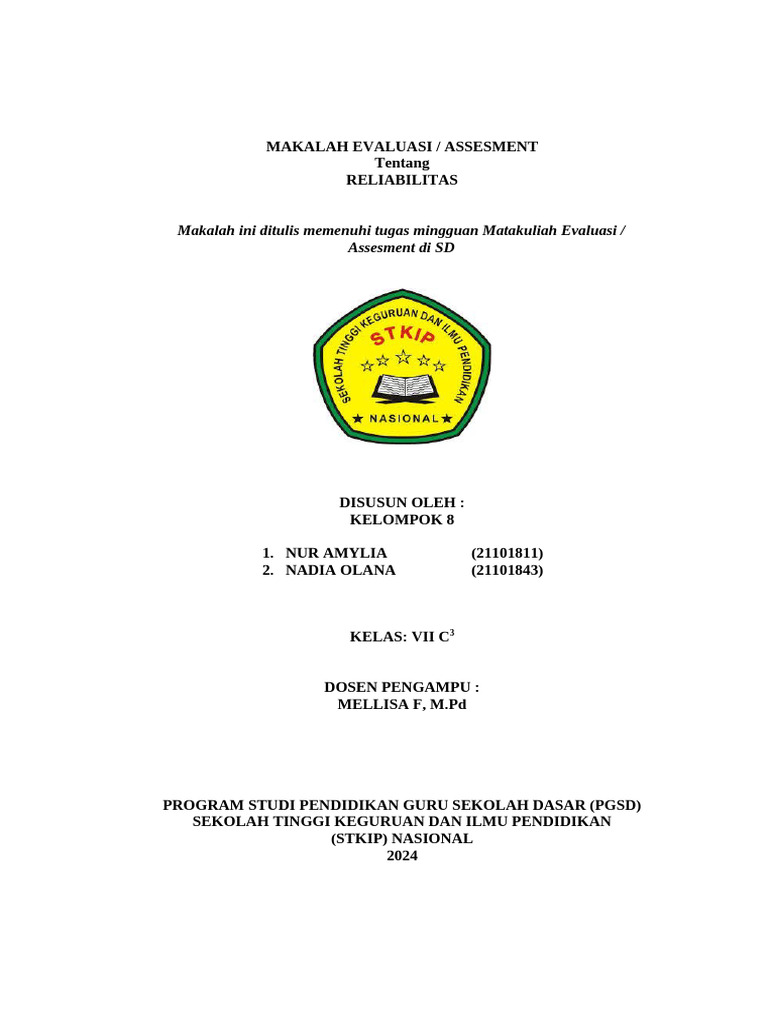 Makalah Evaluasi KLP 8 | PDF