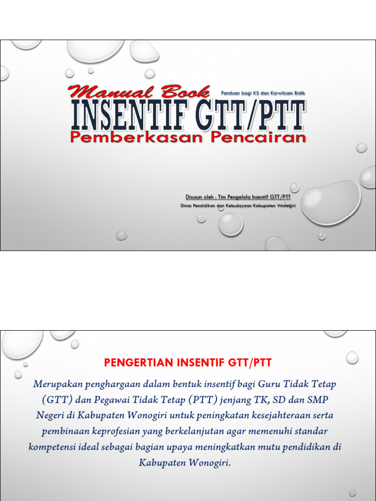 Panduan Inovasi Insentif GTT PTT Pencairan | PDF