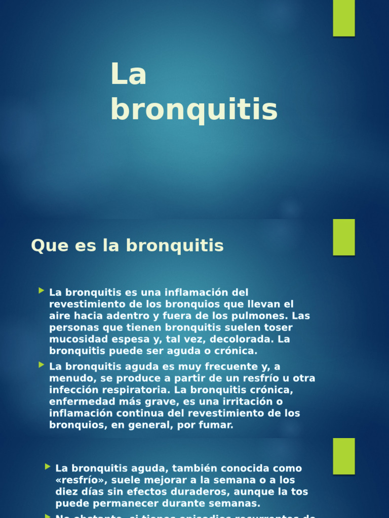 La Bronquitis | PDF
