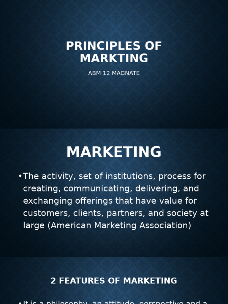 Marketing Principles and Concepts | PDF | Marketing | Customer