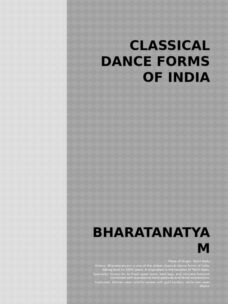 Classical Dance Forms of India | PDF