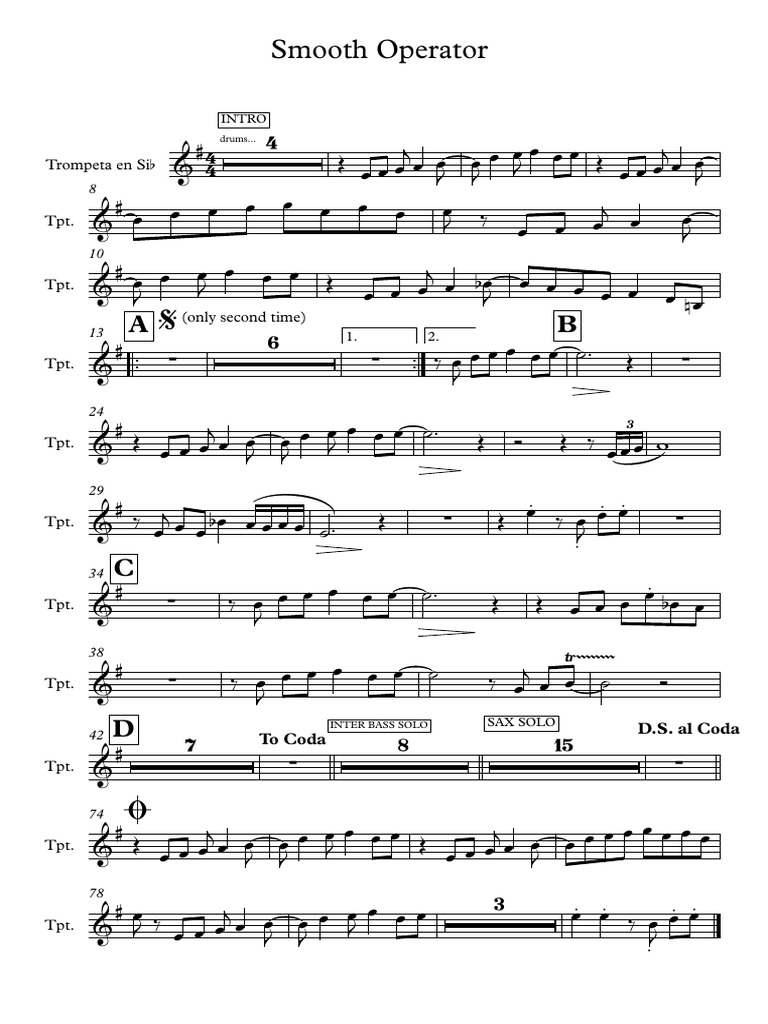 Smooth Operator - Partitura Completa | PDF