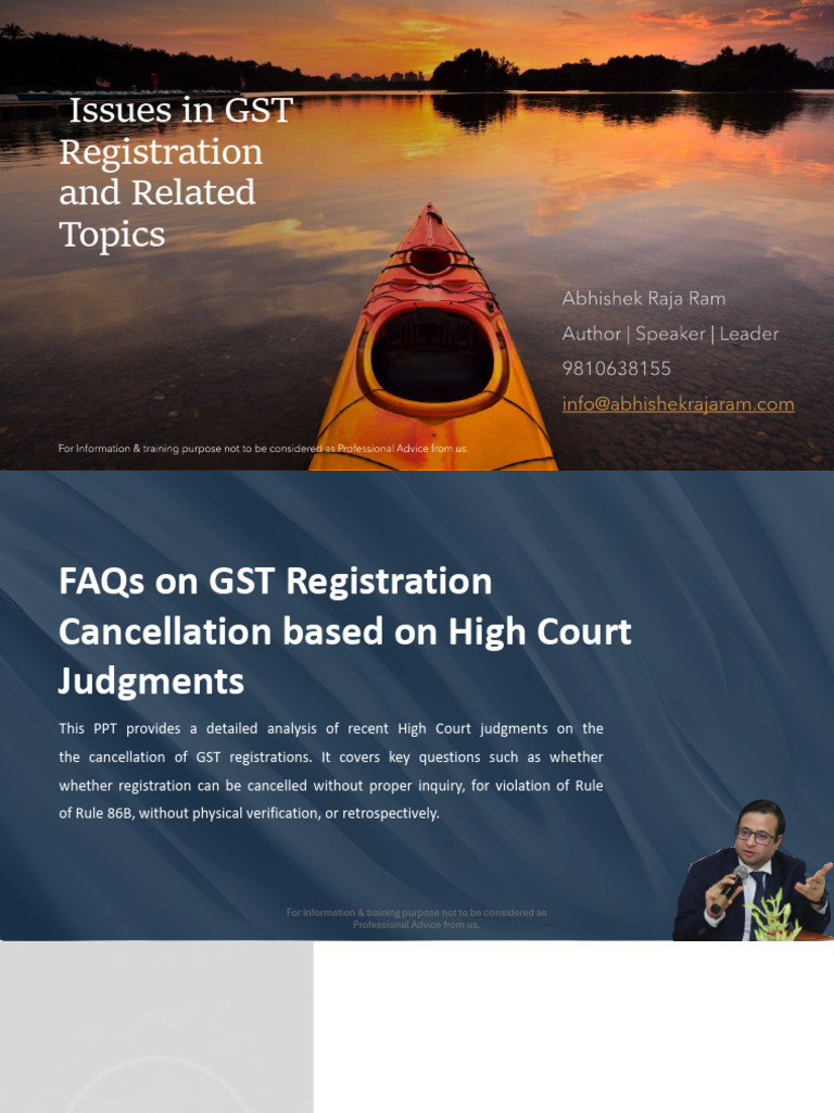 Issues in GST Registration by ARR (05oct2024) | PDF