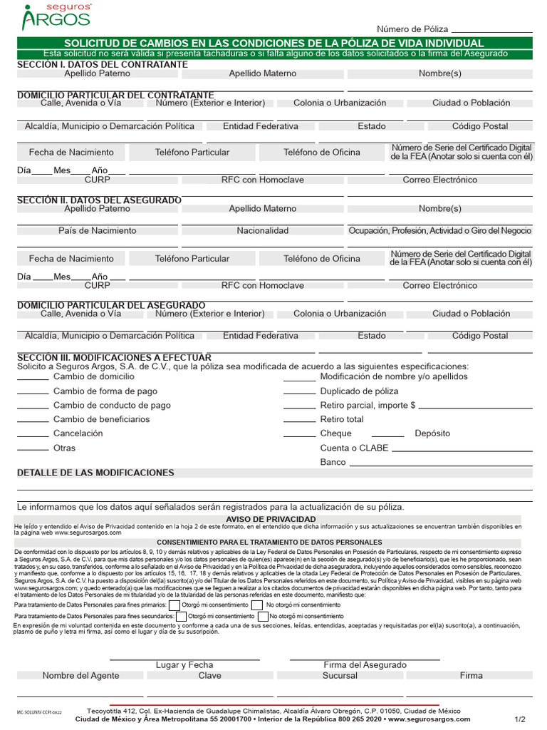 Solicitud de Cambios | PDF