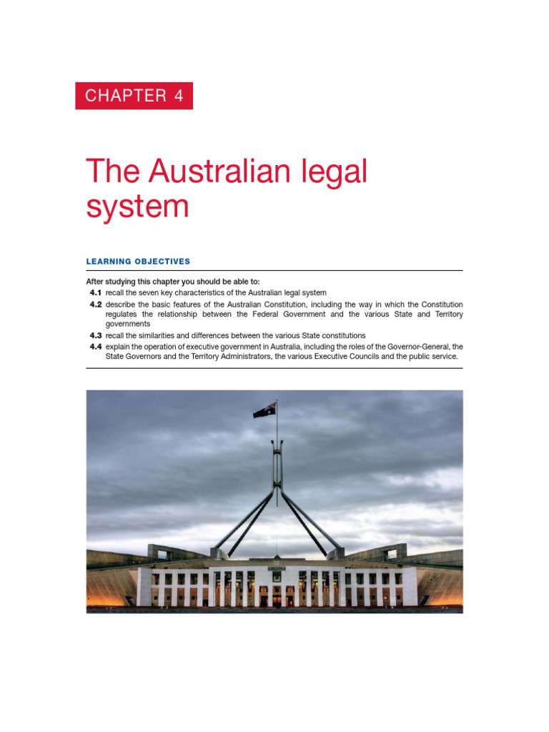 The New Lawyer 2nd Edition - (CHAPTER 4 The Australian Legal System ...