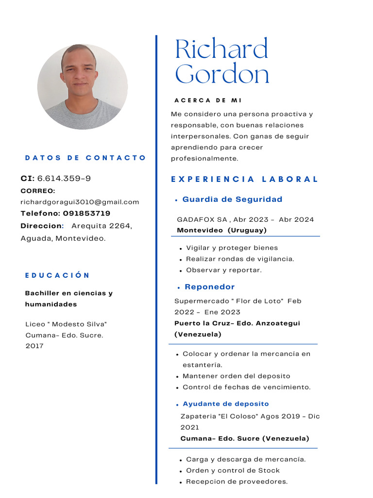 CV Richard Gordon (MDV) | PDF